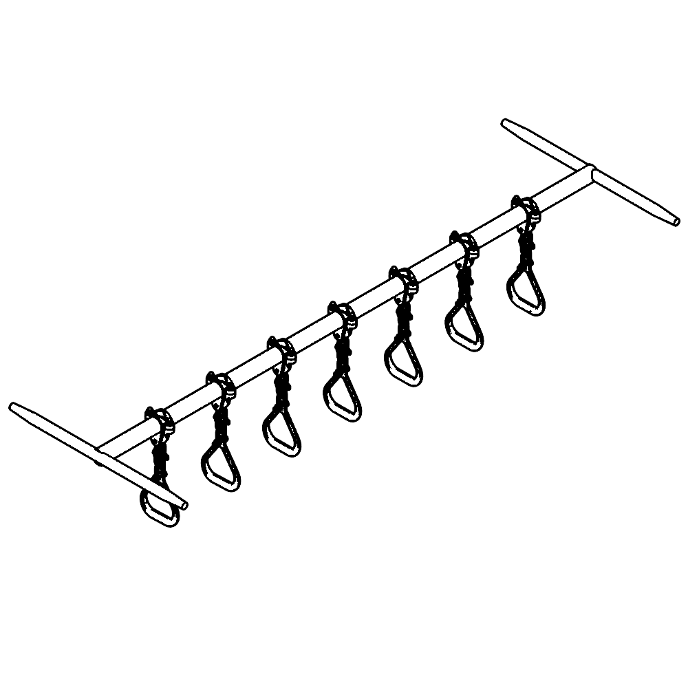 3.5" Straight Swinging Ring Ladder | IPEMA