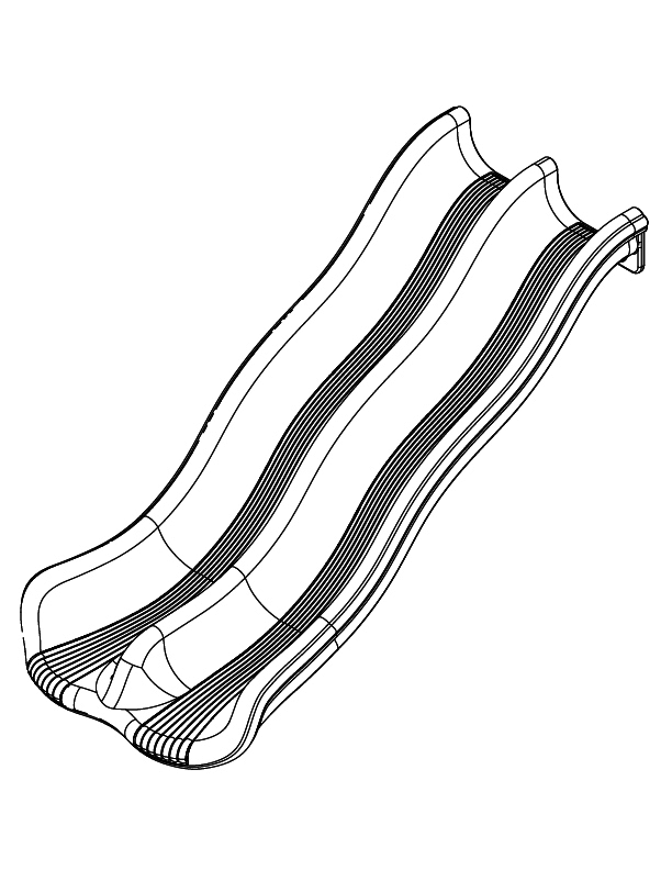 3.5″ 5ft Double Wave Slide | IPEMA