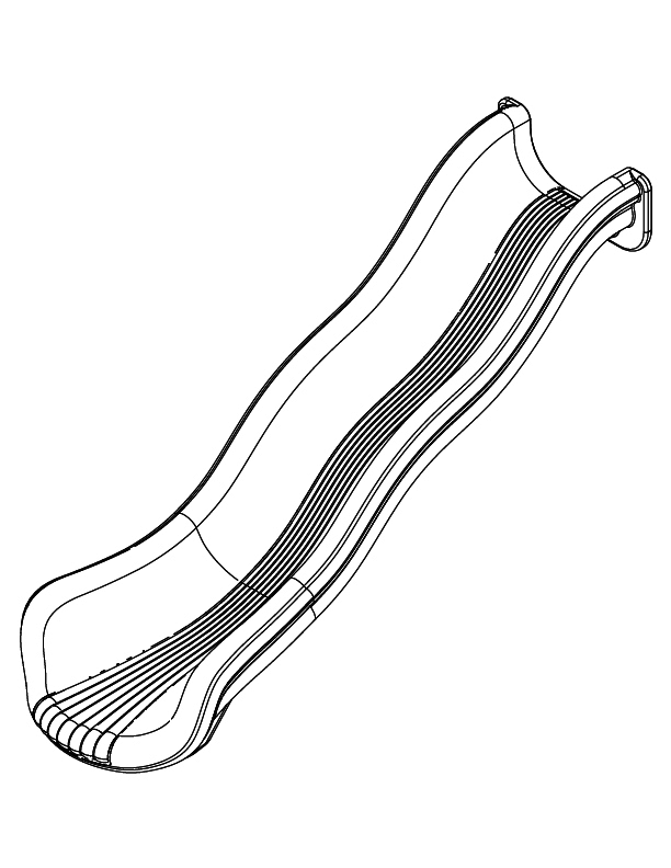 3.5″ 4ft Single Wave Slide | IPEMA